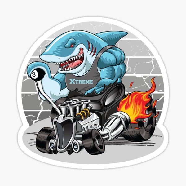 "DigiRods XRod Xtreme Hot Rod Car Racer Series Great White Shark ...