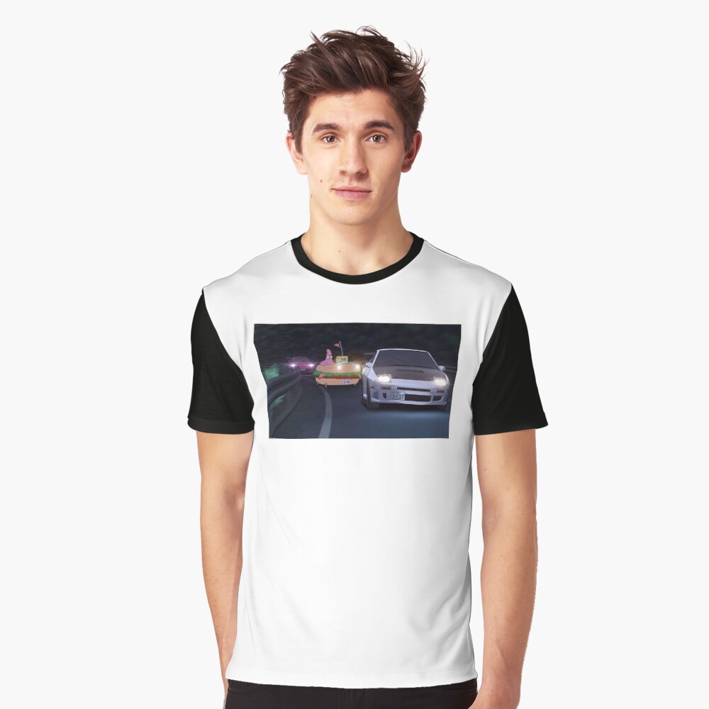 "Spongebob initial d" Sticker for Sale by joseanimates | Redbubble