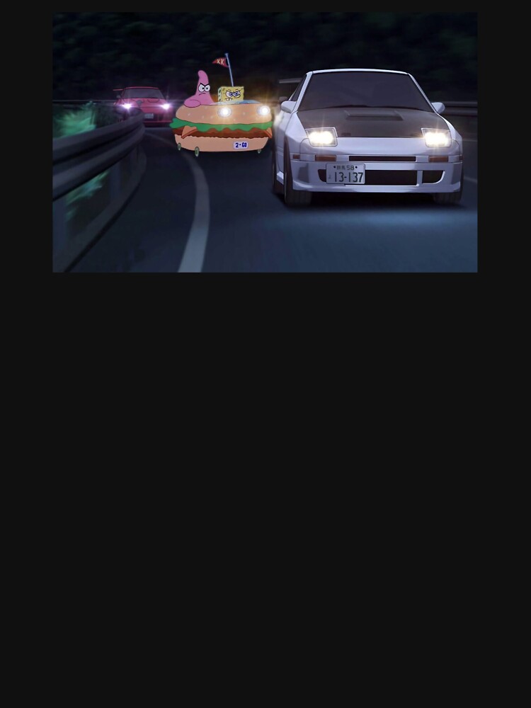 "Spongebob initial d" T-shirt for Sale by joseanimates | Redbubble ...