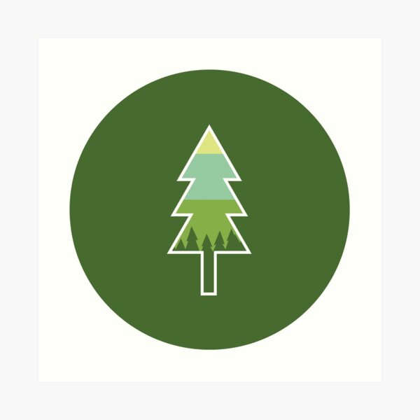 "Pacific Northwest (tree outline)" Art Print by jpforrest | Redbubble