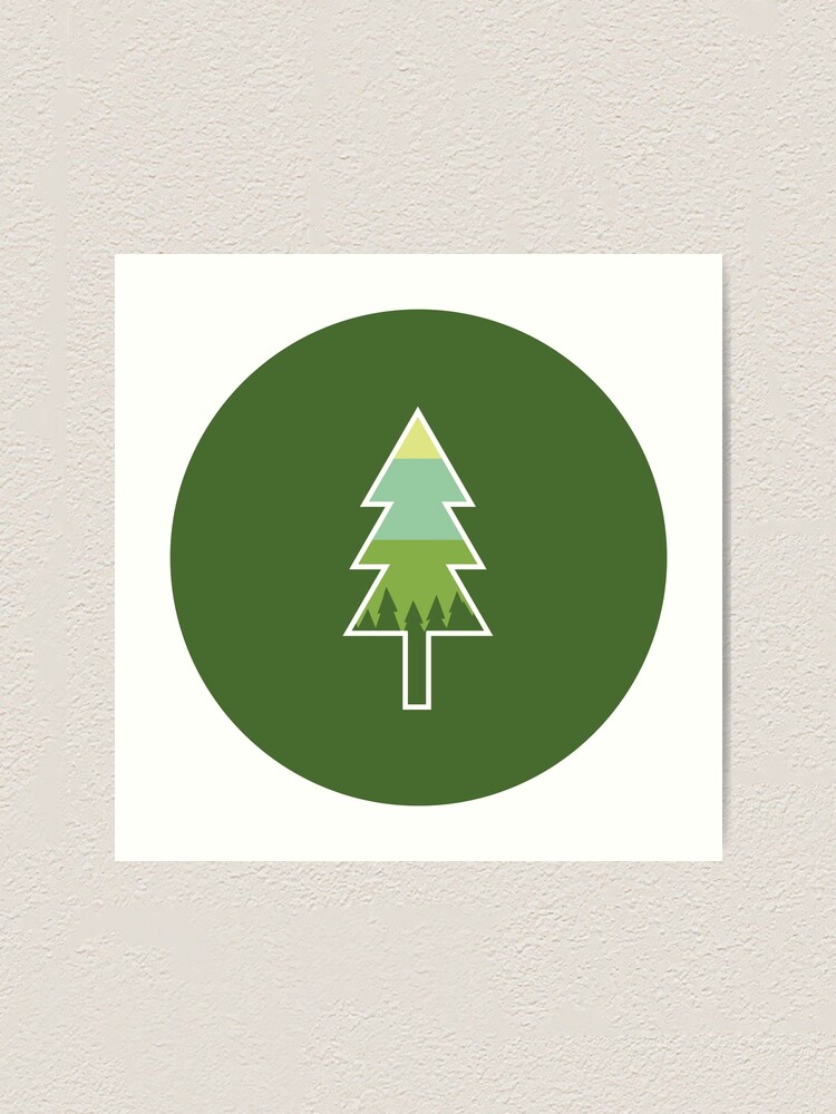 "Pacific Northwest (tree outline)" Art Print by jpforrest | Redbubble