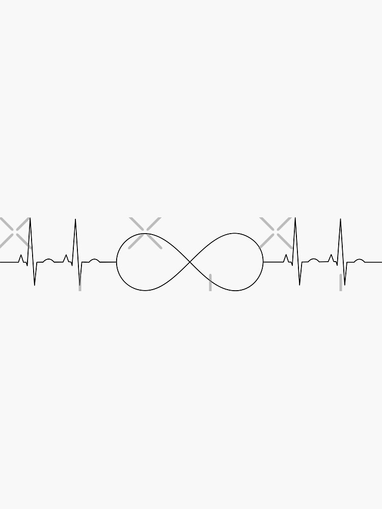 "Qrs Complex Infinity Symbol" Sticker for Sale by CustomBison | Redbubble