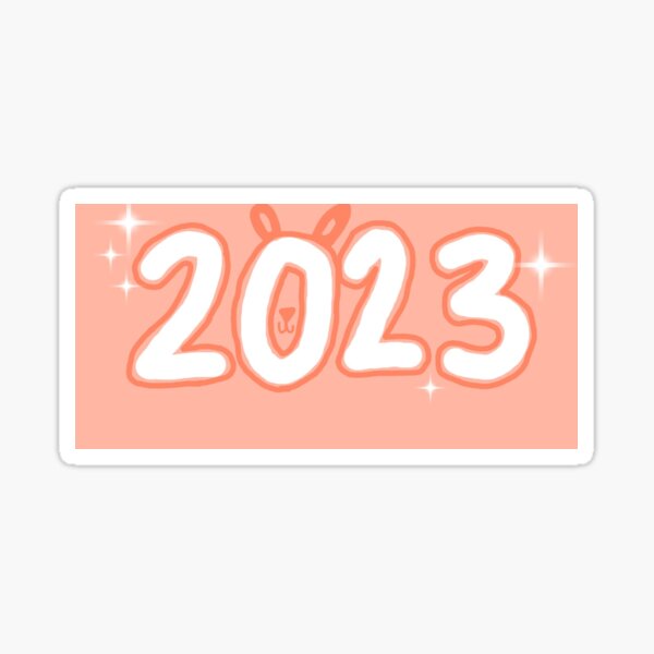 "2023" Sticker for Sale by AngelaCartoons | Redbubble