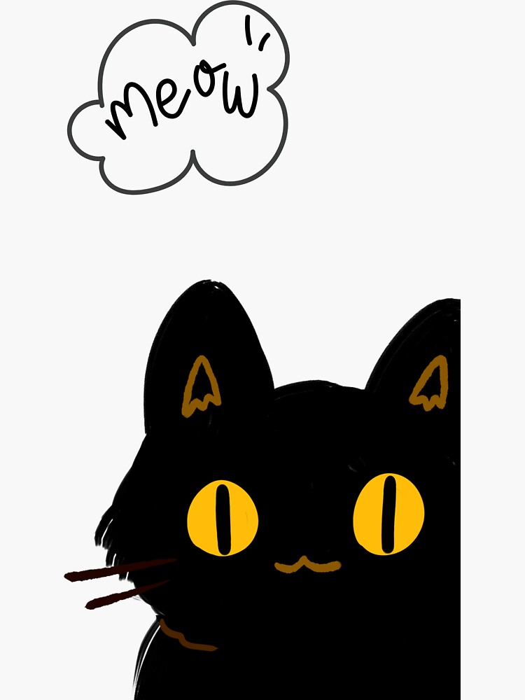 "Yellow eyes spy Cat" Sticker for Sale by 99Deskarte | Redbubble