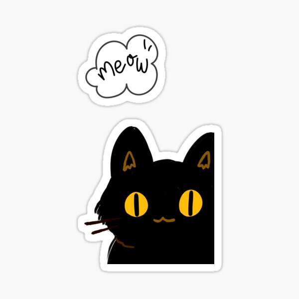 "Yellow eyes spy Cat" Sticker for Sale by 99Deskarte | Redbubble