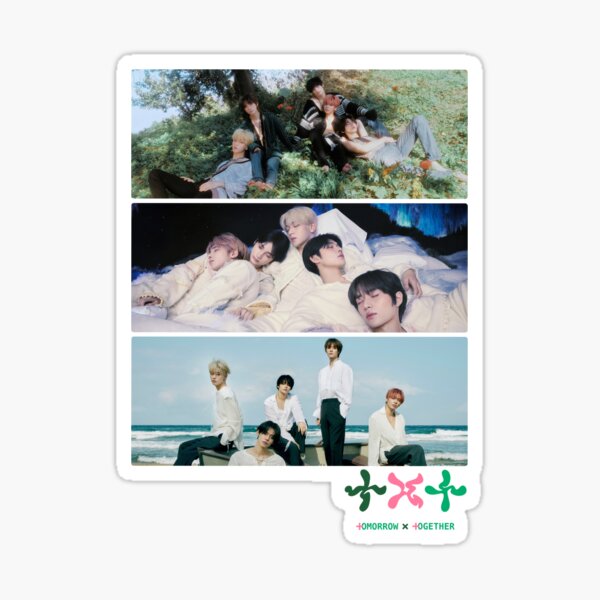 "TXT Name Chapter Temptation Group Collage" Sticker for Sale by ...