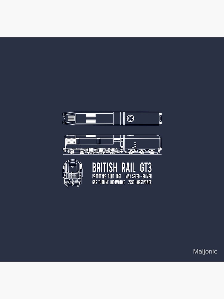 "British Rail GT3 Prototype Gas Turbine Locomotive Train Blueprint ...