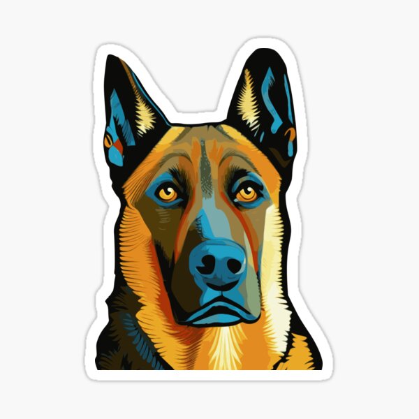 "Belgian Malinois" Sticker for Sale by dogpopart | Redbubble
