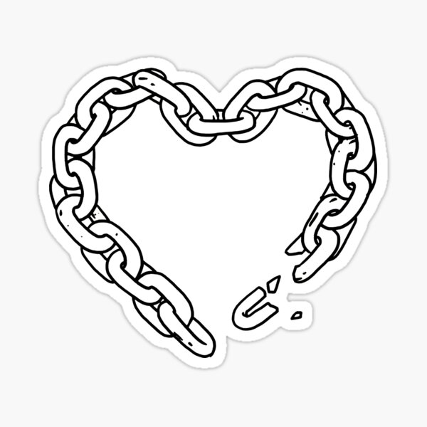 "Heart Of Chain Tattoo" Sticker for Sale by Cesarcali | Redbubble