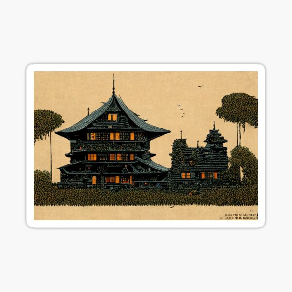 "Overgrown House" Sticker for Sale by R-PattersonArt | Redbubble