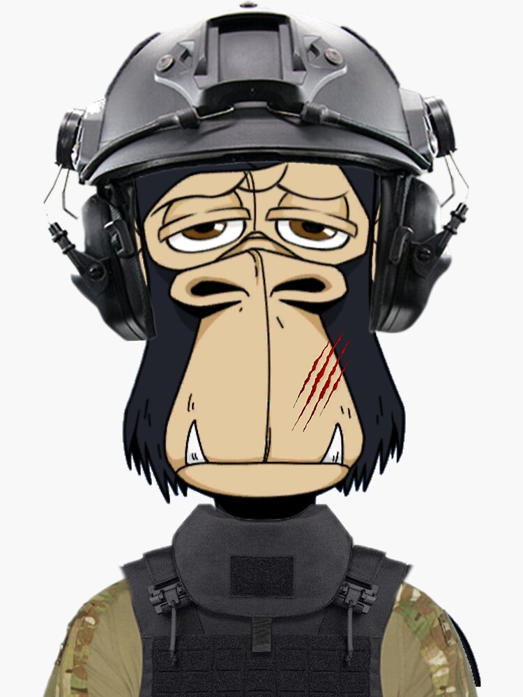 "Tactical monkey " Sticker for Sale by TacMonkey | Redbubble