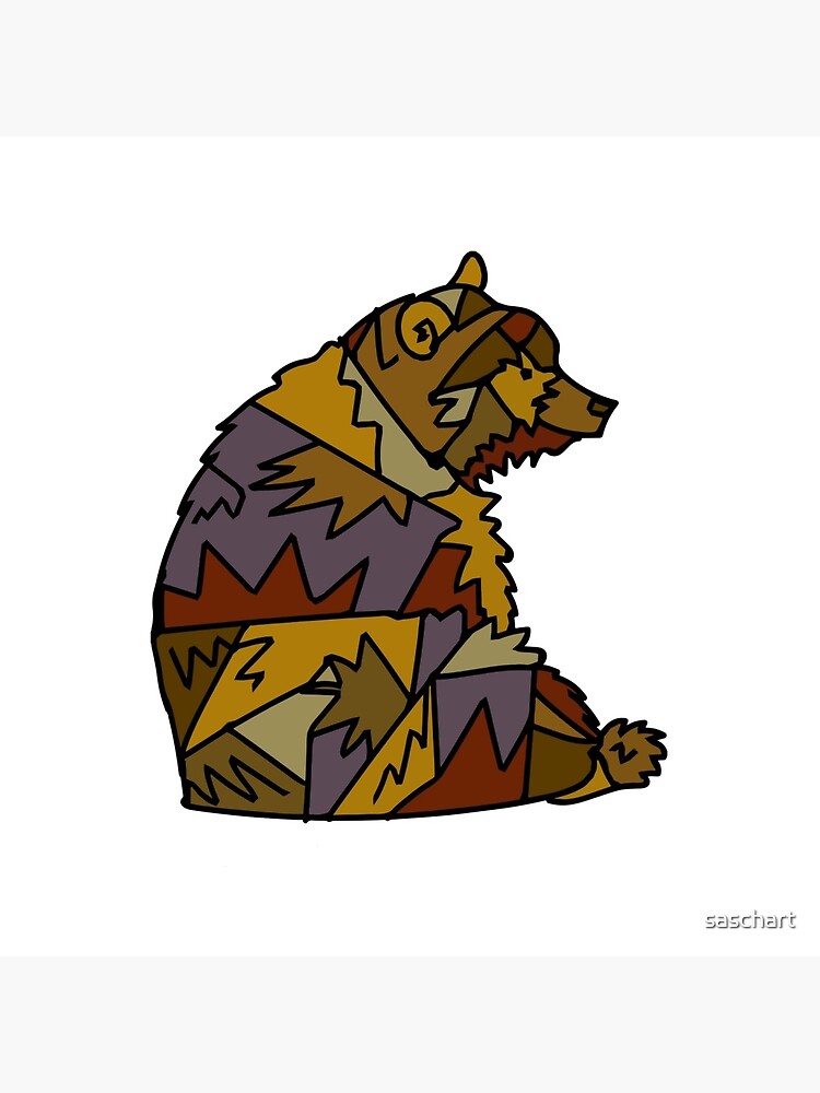 "Geo Bear" Poster for Sale by saschart | Redbubble