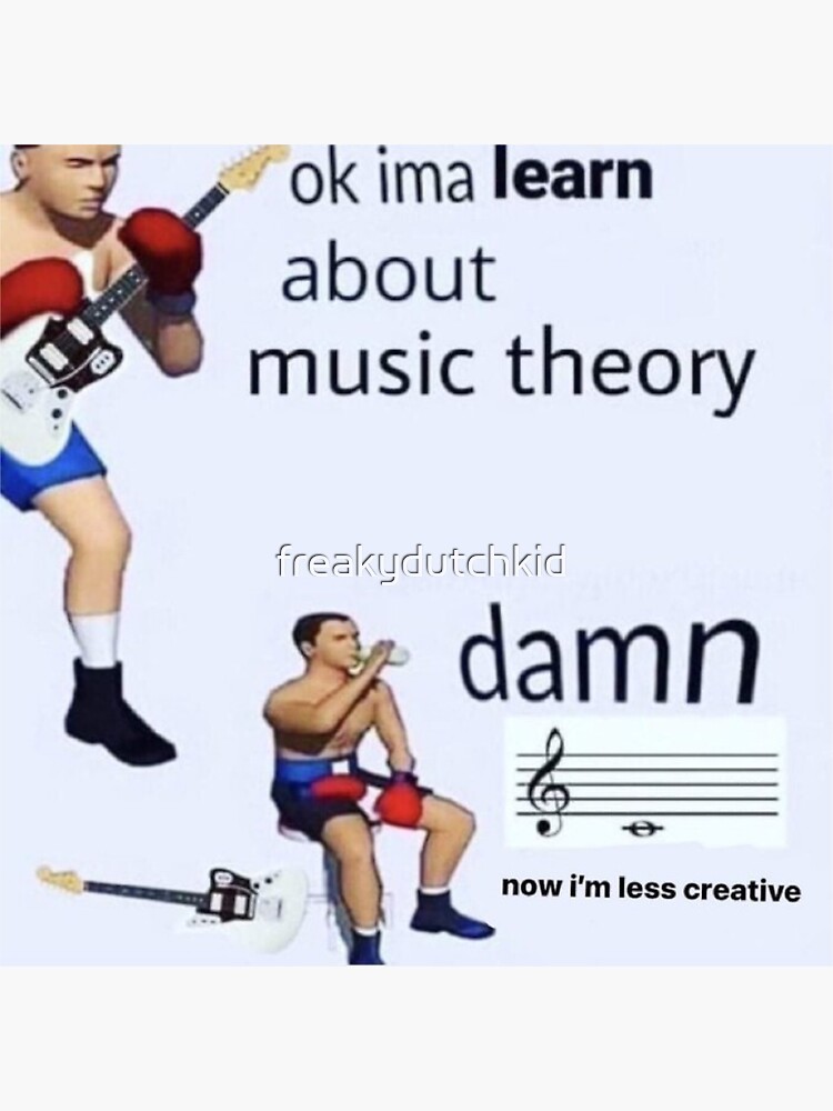 "Cursed Music Theory" Sticker for Sale by freakydutchkid | Redbubble