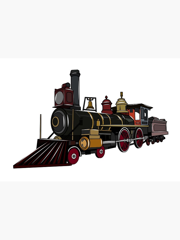 "Steam locomotive cartoon illustration" Poster for Sale by Misscartoon ...