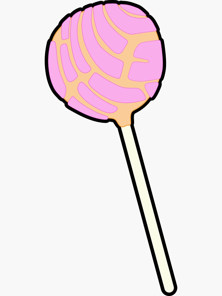 "Pink pan dulce cake pop " Sticker for Sale by Lizardherder | Redbubble