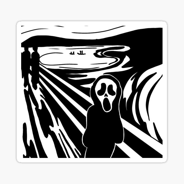 "scream" Sticker for Sale by ccorpsebunny | Redbubble
