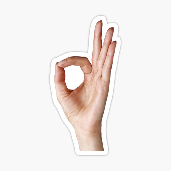 "OK Hand Sign" Sticker by boberttrelfa | Redbubble