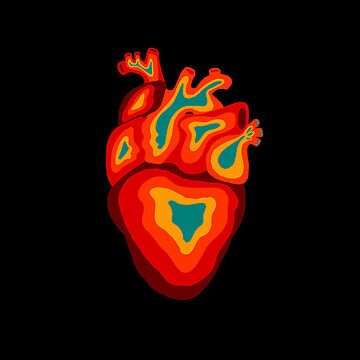 "thermal heart " Sticker for Sale by dalidoodles | Redbubble