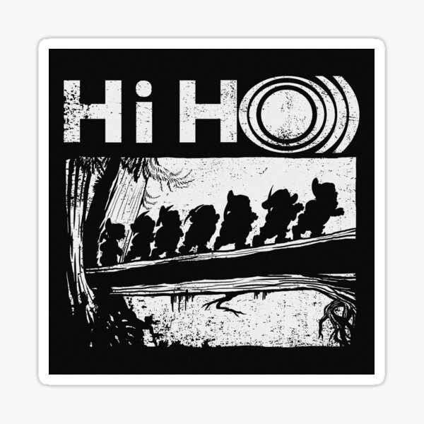 "Hi Ho)))" Sticker for Sale by DugMcFug | Redbubble