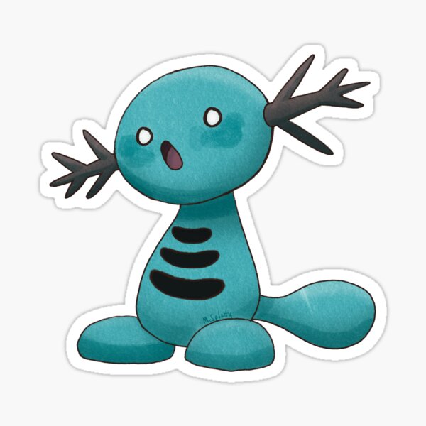 "Blue Wooper Surprised Face" Sticker for Sale by McSplatty | Redbubble