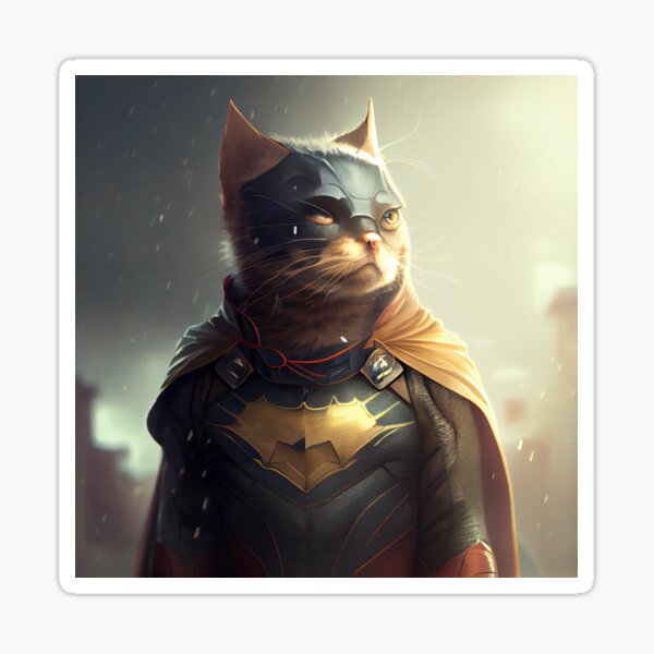 "Bat Cat " Sticker for Sale by Wet-Tips | Redbubble