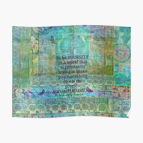 " Ralph Waldo Emerson individuality quote" Poster for Sale by ...