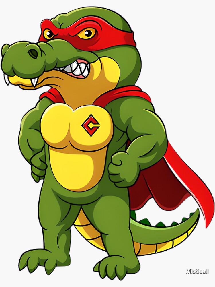 "strong crocodile with many muscles" Sticker for Sale by Misticall ...