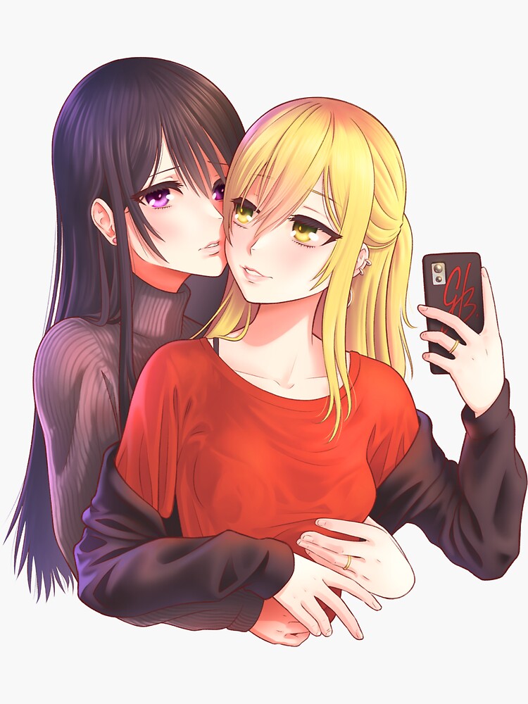 "Yuzu and Mei Aihara from Citrus" Sticker for Sale by gabub | Redbubble