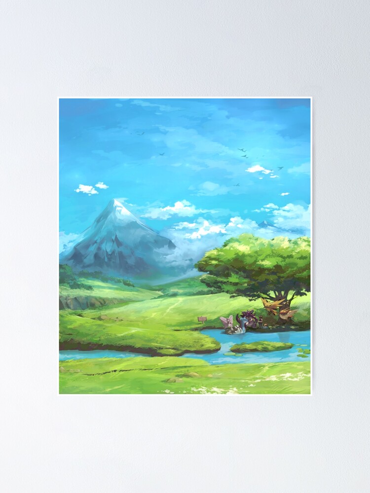 "Beautiful Pokemon Background" Poster by Flobien | Redbubble