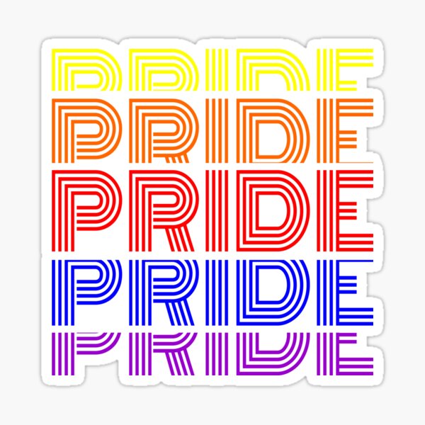 "Vintage Pride LGBTQ+ Rainbow Color" Sticker for Sale by funnyteesbyS ...