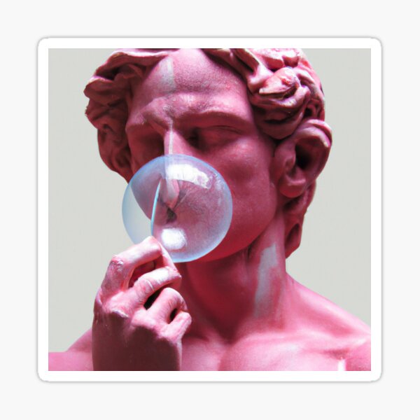 "Bubble Blowin David" Sticker for Sale by tinymadness | Redbubble