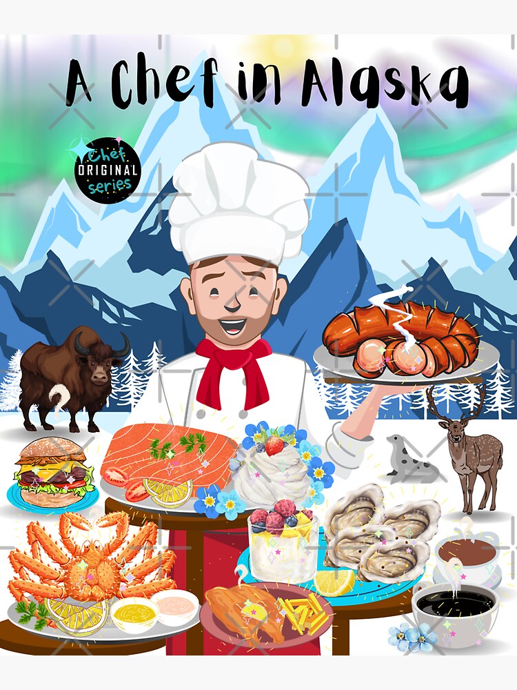 "A Chef in Alaska" Sticker for Sale by Lop-and-Me | Redbubble