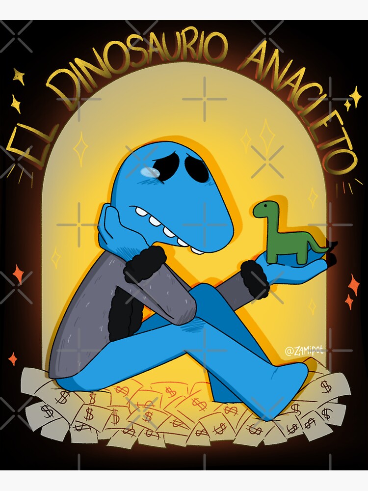 "The dinosaur Anacleto (Dinosaur Roberto)" Sticker for Sale by ZamiPot ...