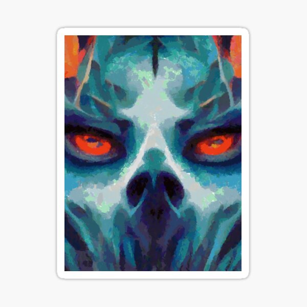 "Scary face" Sticker for Sale by emai-art | Redbubble