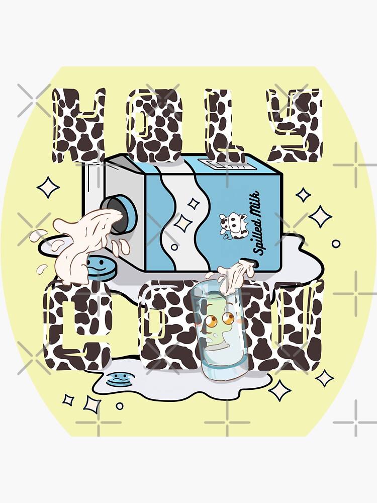 "Messy Dairy Cow Love Holy Cow" Sticker for Sale by vibeno1 | Redbubble