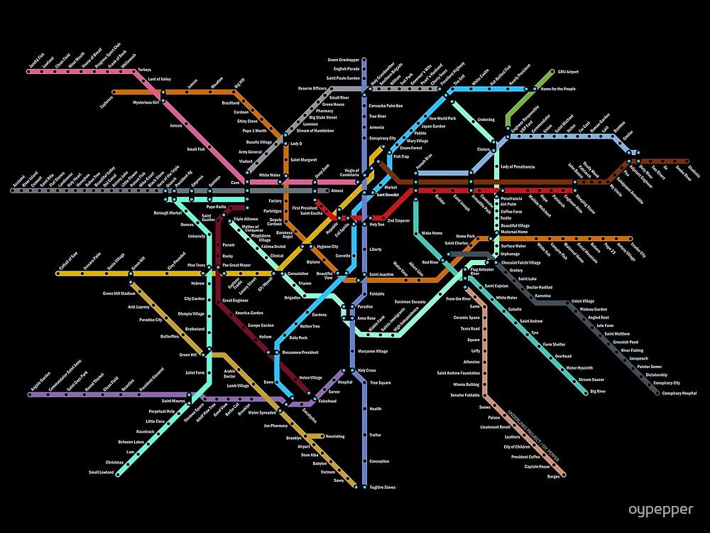 "a subway map" by oypepper | Redbubble
