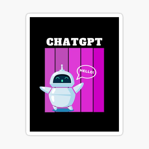 "chat gpt" Sticker for Sale by DR-DEMON | Redbubble