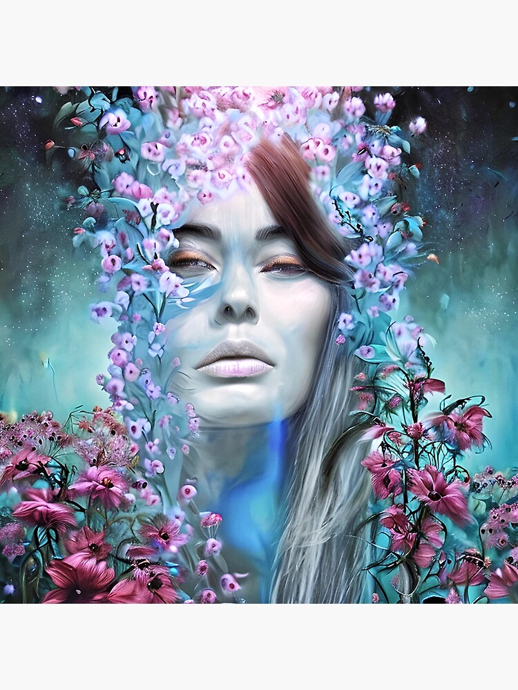 "girl with pink eyelids" Sticker for Sale by bogfl | Redbubble