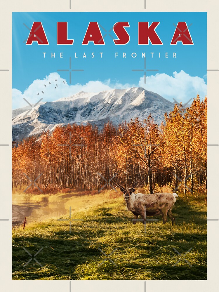 "Alaska Vintage Travel Poster" Sticker for Sale by Vintaprints-co ...