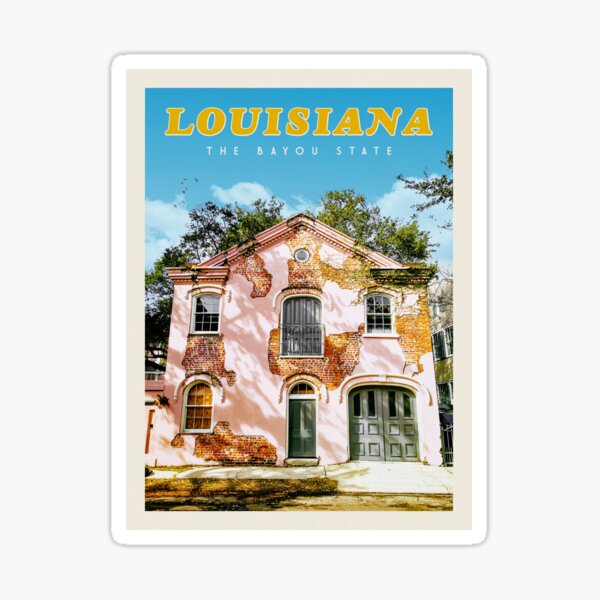 "Louisiana Vintage Travel Poster" Sticker for Sale by Vintaprints-co ...