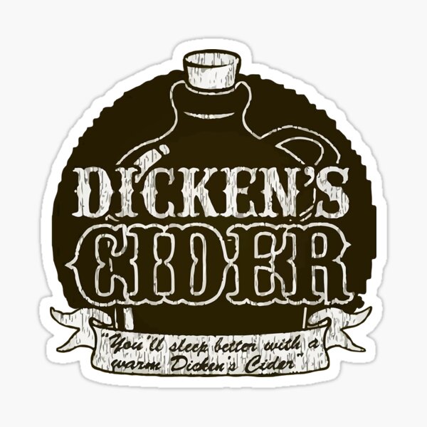 "Warm Dicken's Cider" Sticker for Sale by RieDiarie | Redbubble