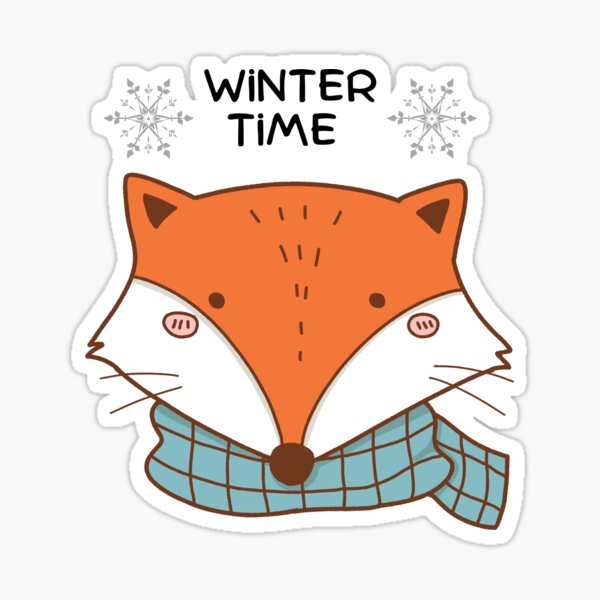 "Fox corner in winter " Sticker for Sale by Basmaclinial | Redbubble