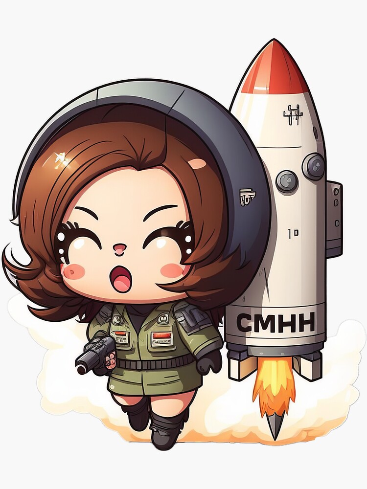 "Chibi North Korean Soldier Girl Launching a Rocket" Sticker for Sale ...