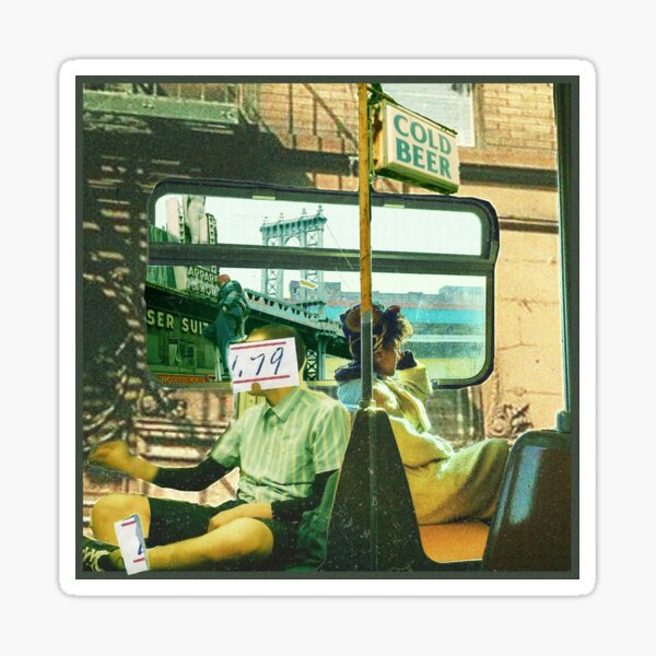 "street collage" Sticker for Sale by Echo World | Redbubble