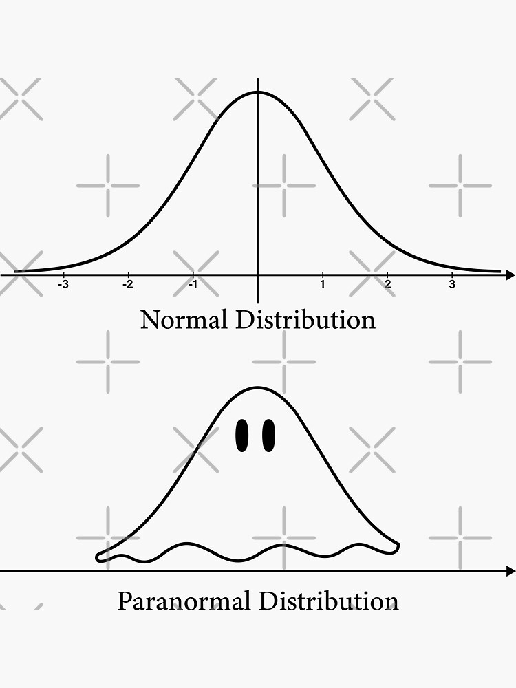 "Normal Distribution, Paranormal Distribution Math Gift" Sticker for ...