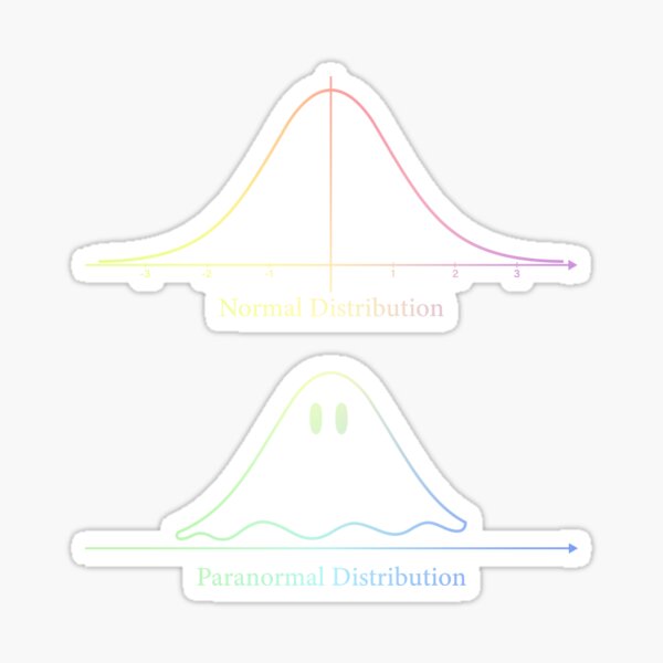 "Normal Distribution, Paranormal Distribution Math Gift" Sticker for ...