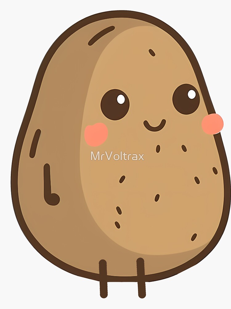 "Fluffy Potato Friend" Sticker for Sale by MrVoltrax | Redbubble