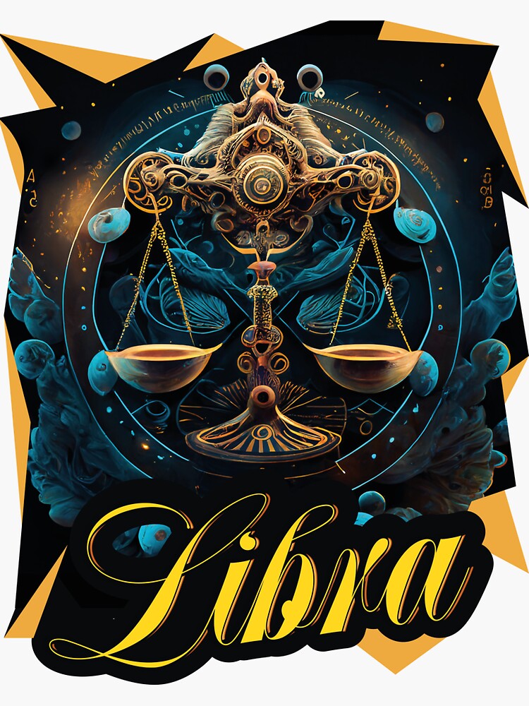 "LIBRA zodiac sign - Illustration" Sticker for Sale by gersi80 | Redbubble