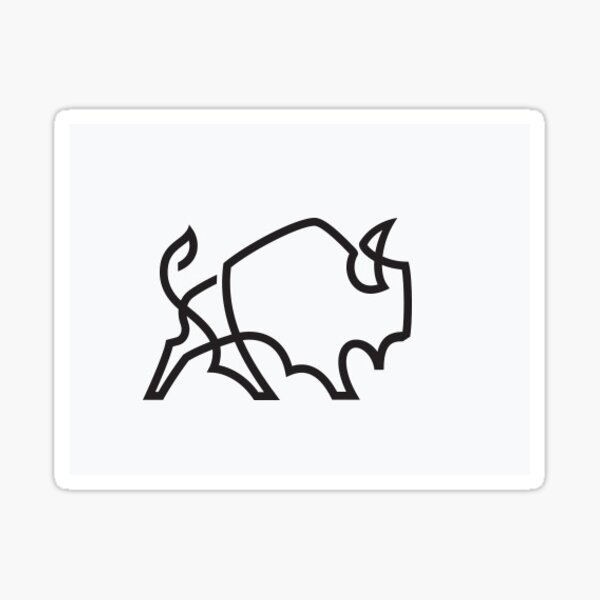 "Small simple buffalo" Sticker by LukeBrawthen | Redbubble