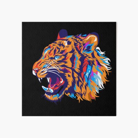"vintage tiger color art " Art Board Print for Sale by Scoopydo80 ...